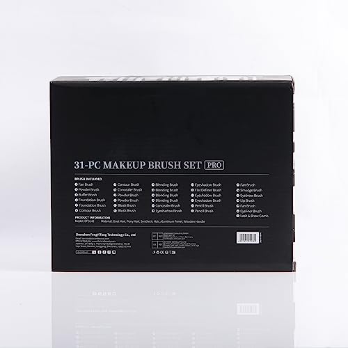 DUcare Professional Makeup Brushes Panda Series Makeup Brush Set Valentines Day Gifts 31Pcs Kabuki Foundation Blending Face Powder Blush Concealers Eye Shadows With Leather Case Organizer