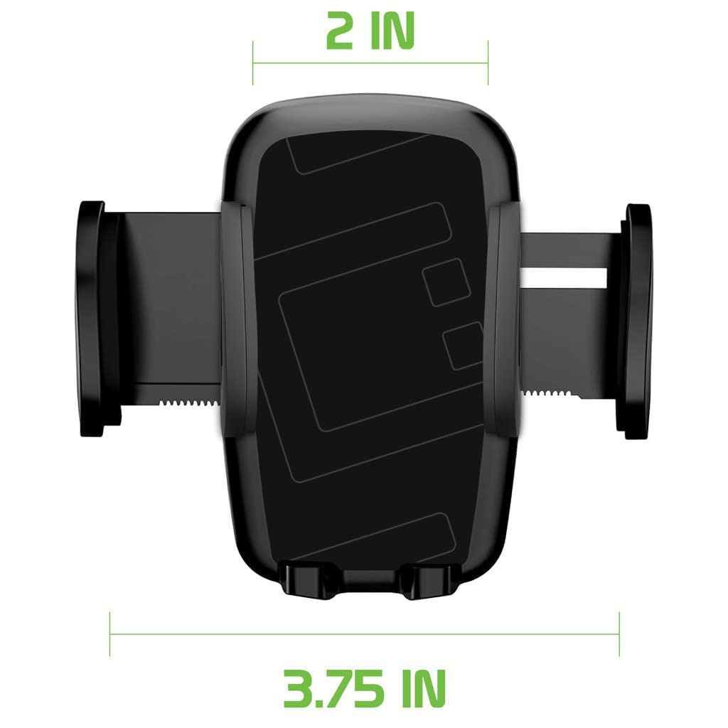 Full 360 Multi Mount Works for Asus ZenFone 2 Laser 5.5-inch and Car Holder is Fully Adjustable, Portable, Durable up to 3.5inch Wide Screens and 8 pounds! [Black]