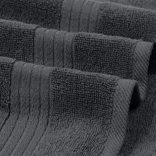 Utopia Towels 6 Piece Premium Hand Towels Set, (16 x 28 inches) 100% Ring Spun Cotton, Lightweight and Highly Absorbent Towels for Bathroom, Travel, Camp, Hotel, and Spa (Grey)