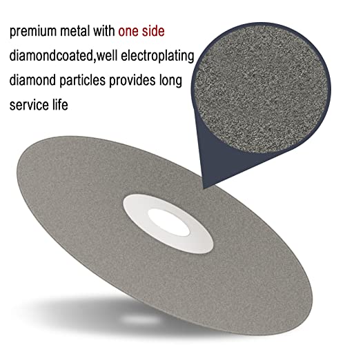 DZQ 3Pcs Diamond Grinding Wheel Disc Arbor Hole 8" x 1/2" Abrasive Lap 1000/1200/2500 Grit for Cutting or Sanding Stone and Glass