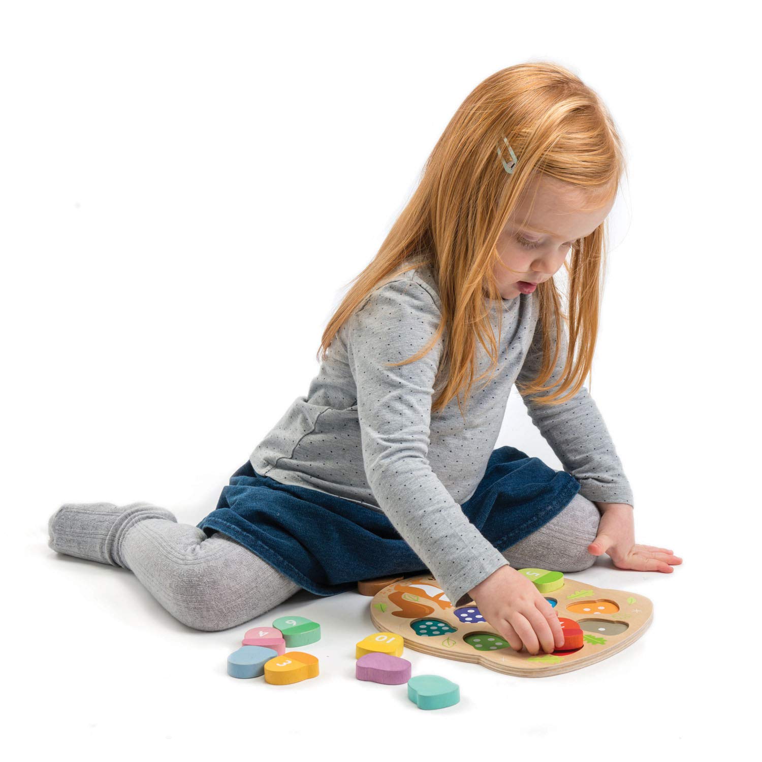 Tender Leaf Toys - How Many Acorns? - Count to 10 Number Wooden Puzzle Game - Counting, Sorting Activity Game for Children, Playroom, Montessori, Classroom, & Activity Room Toys