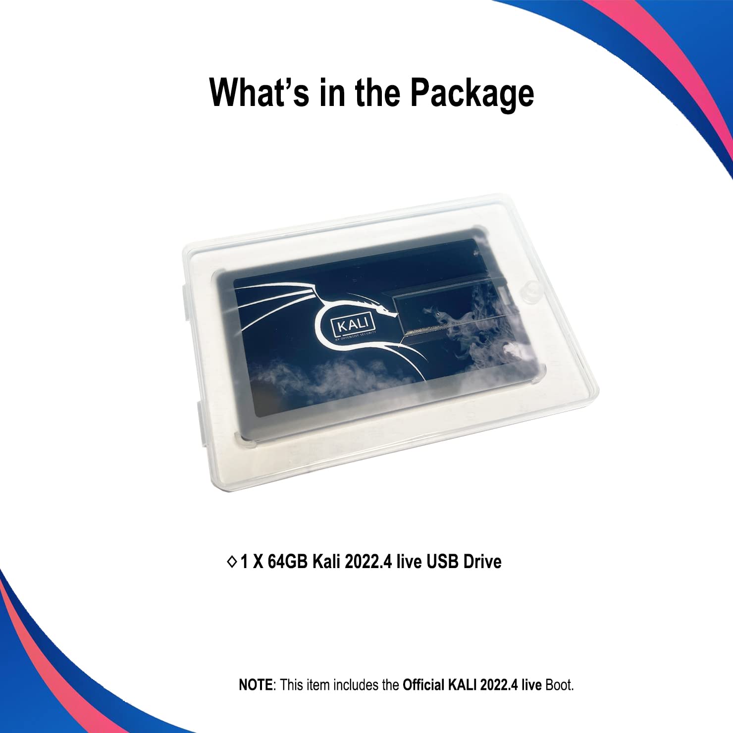 Kali Linux 2023.4 [ Live Boot/Install ] USB Stick - 64GB