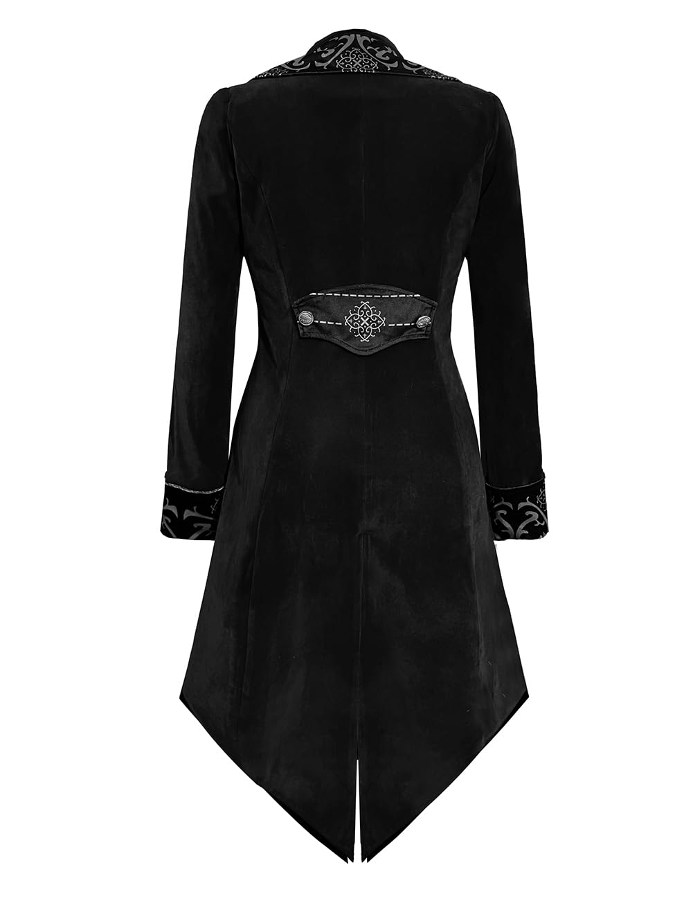 Crubelon Men Steampunk Vintage Jacket Gothic Victorian Frock Coat Uniform (Small, Black)