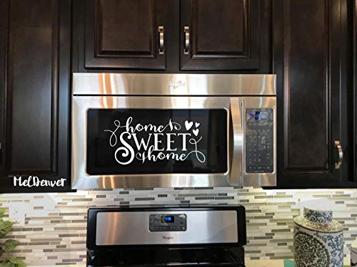 Microwave decal Home sweet home, farmhouse kitchen sign/decor