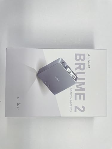 GL.iNet MT2500A (Brume 2) Mini VPN Security Gateway for Home Office and Remote Work-VPN Server&Client for Home and Office, VPN Cascading, Internet Security, 2.5G WAN, *NO Wi-Fi* (Aluminium Alloy Case)
