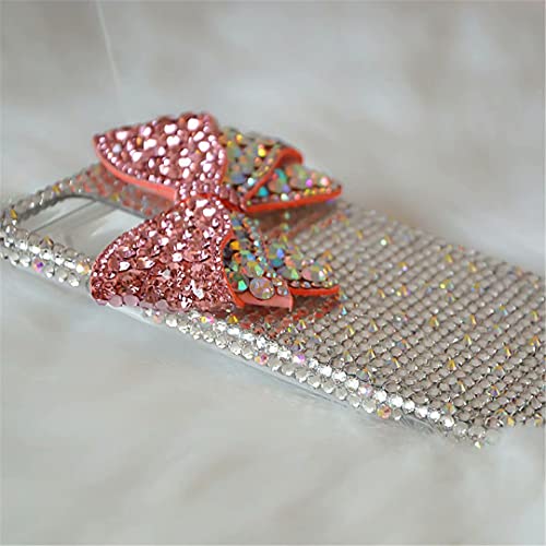Max-ABC Compatible with Samsung Galaxy Note 10 Glitter Case,3D Diamond Cute Bow Crystal Rhinestone Women Girls Rainbow Shiny Sparkle Bling Glitter Protective Phone Case Cover