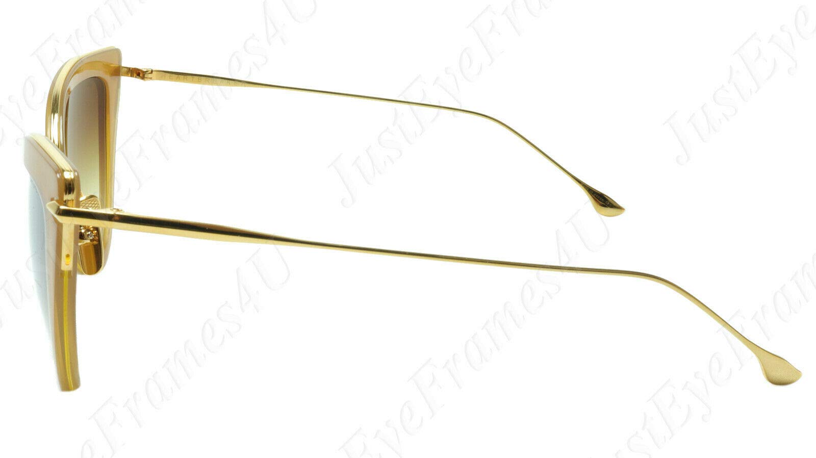 Dita Heartbreaker 22027-C-BRN-GLD-56-Z Sunglasses Light Brown Crystal-18K Gold 56mm