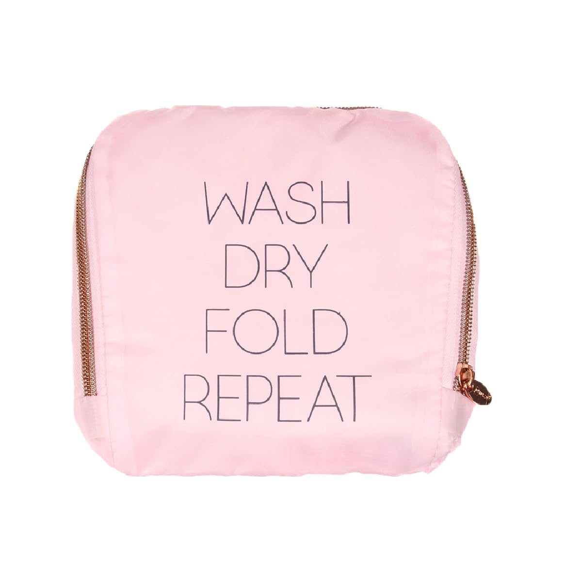 Miamica Soft Travel Laundry Bag with Zipper and Drawstring, Pink, 21” x 22” – Keep Your Dirty Clothes Separate and Your Suitcase Organized – Expandable, Durable, and Foldable Laundry Bag