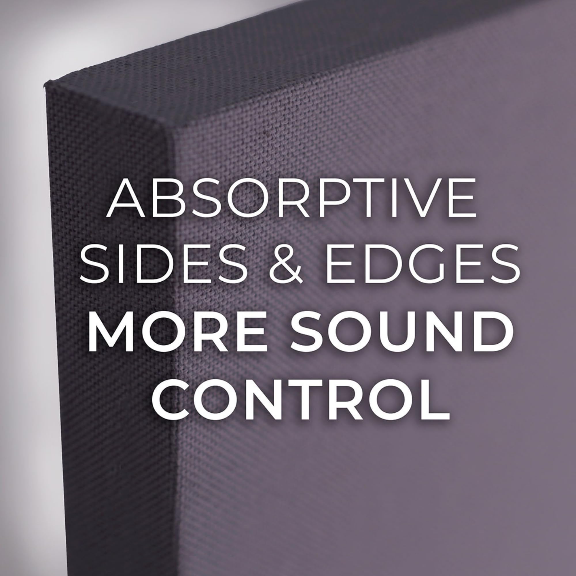 Fabric Wrapped Sound Absorbing Acoustic Panels 1' x 4' x 1" (White)