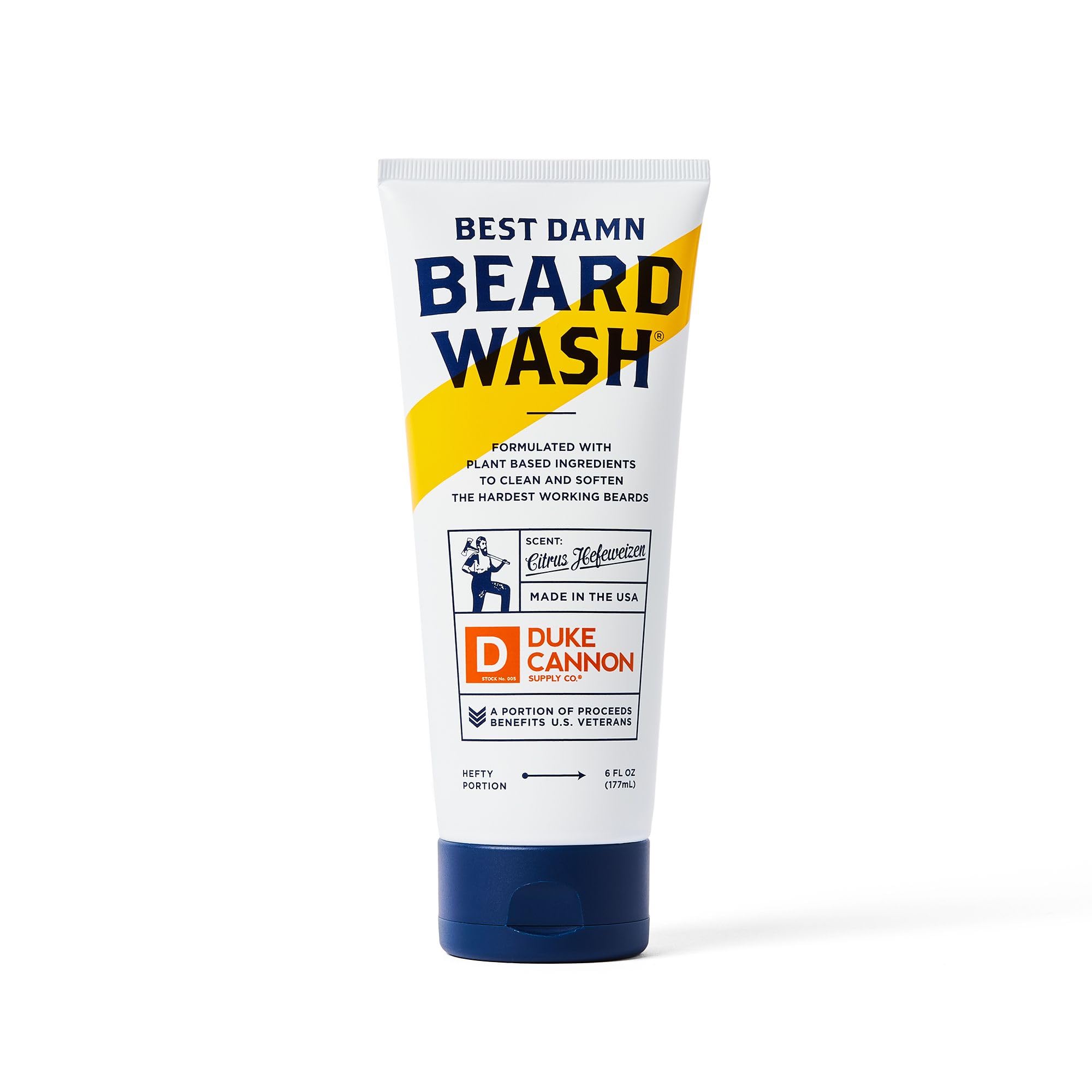 Duke Cannon Supply Co. Best Beard Wash, 6 Ounce/Made with Natural and Organic Ingredients