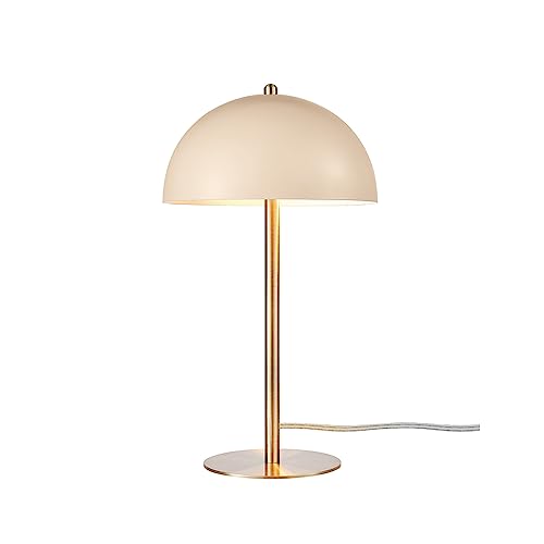 Globe Electric 52332 15" Desk Lamp, Matte Pink, Matte Brass Accents, in-Line On/Off Rocker Switch