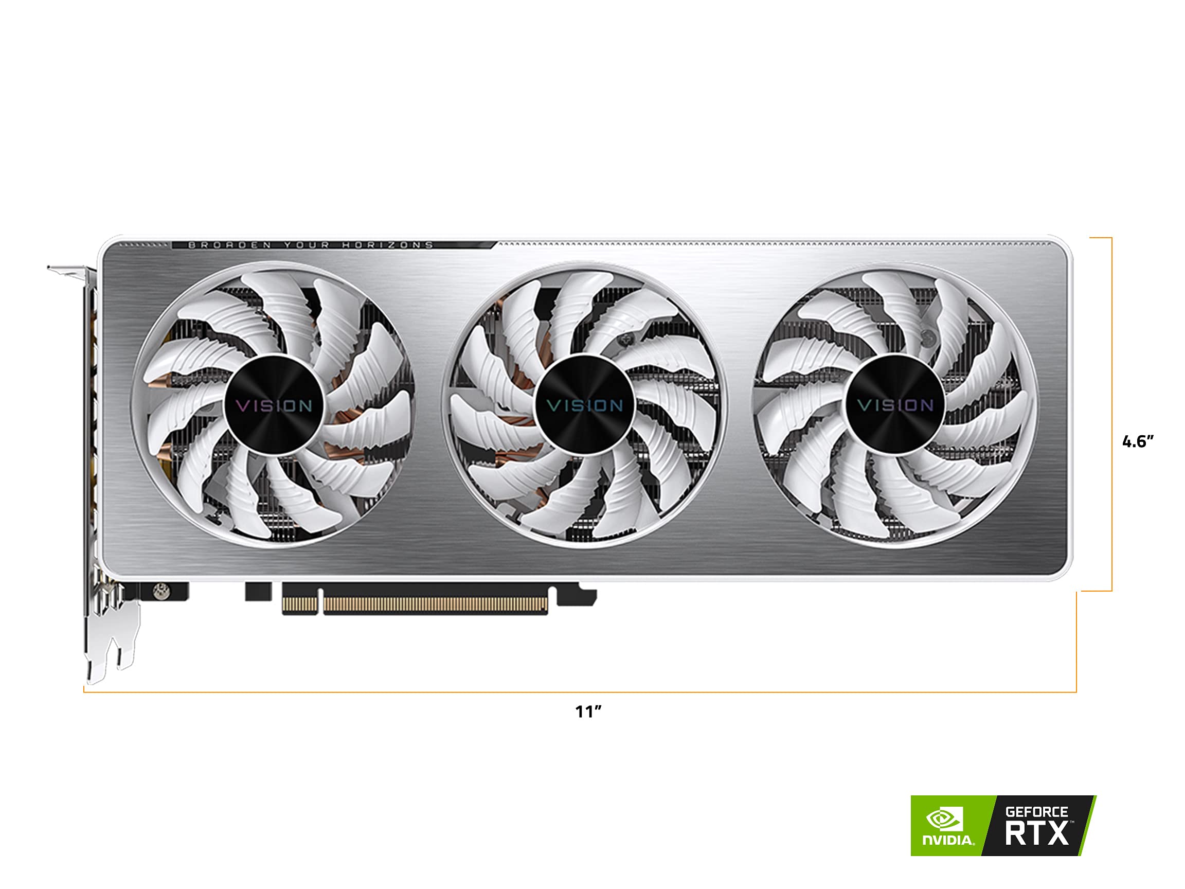 GIGABYTE GeForce RTX 3060 Ti Vision OC 8G Graphics Card, WINDFORCE 3X Cooling System, LHR, 8GB 256-bit GDDR6, GV-N306TVISION OC-8GD REV2.0 Video Card (Renewed)