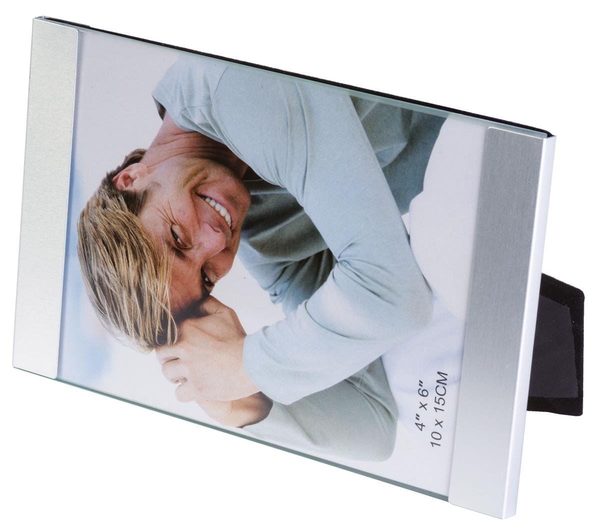 Displays2go JWALSV46 Metal Picture Frames for Tabletop (Set of 6), 4 x 6, Silver