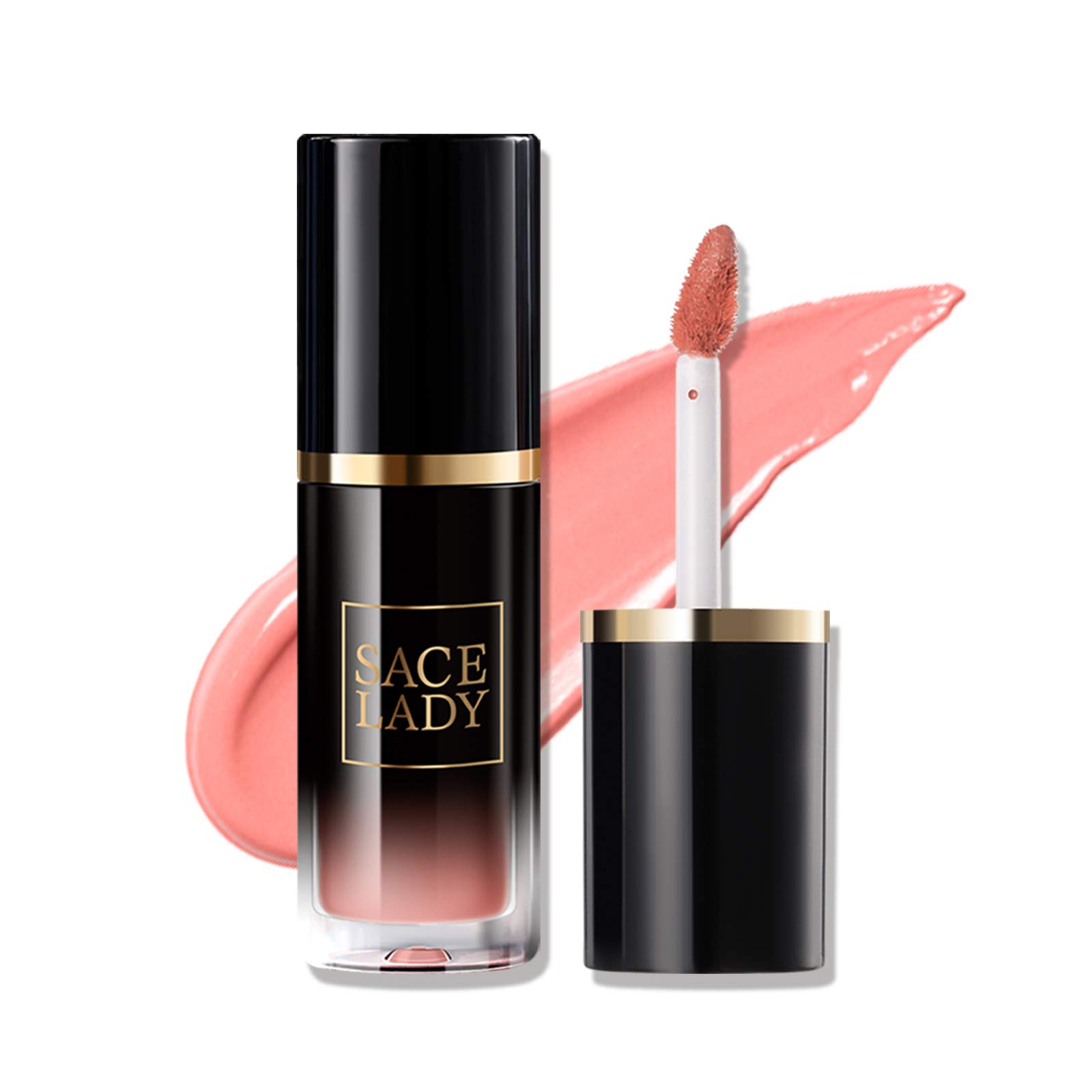Face Blush Make-Up Pigmented Natural-looking Liquid Cheek Blusher Cream Gel, Long Lasting, Lightweight, Blendable, Cruelty Free Sace Lady Women Makeup, 0.14Fl Oz (CUP CAKE)