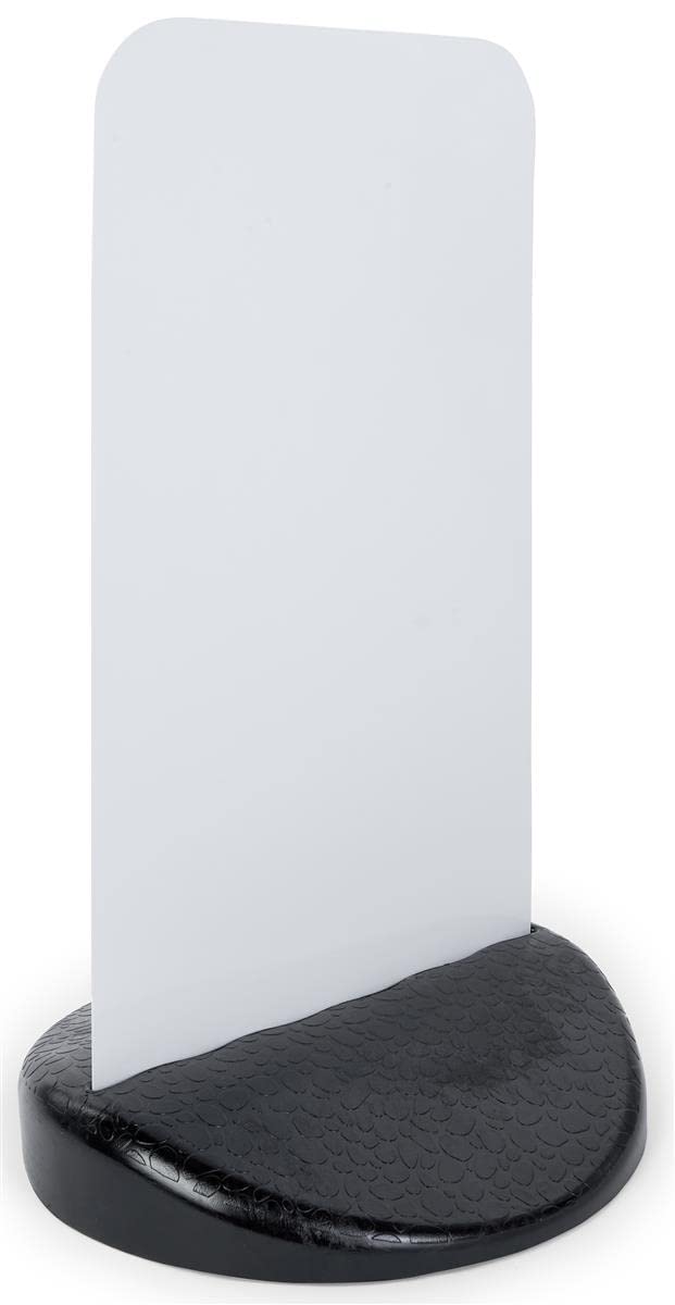 Displays2Go Sidewalk Sign with Weighted Base, Double Sided, Outdoor Rated - White Panel, Black Bottom (ECO1831WN)