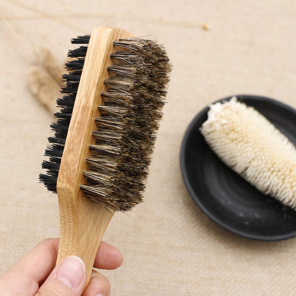 Handle Sided Double Wood Brush Barber Shave Shaving Men Brush KKd252