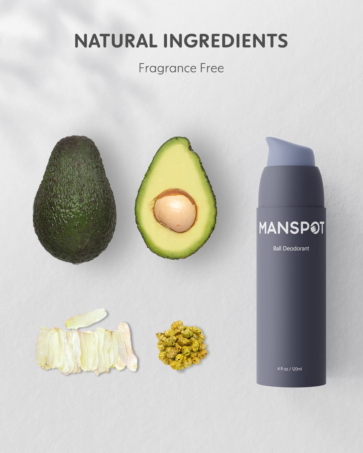 MANSPOT Ball Deodorant, Anti-Chafing Deodorant For Men, Sweat Control & Neutralize Odor & Skin Irritation, Natural & Organic Ball Lotion, 4oz