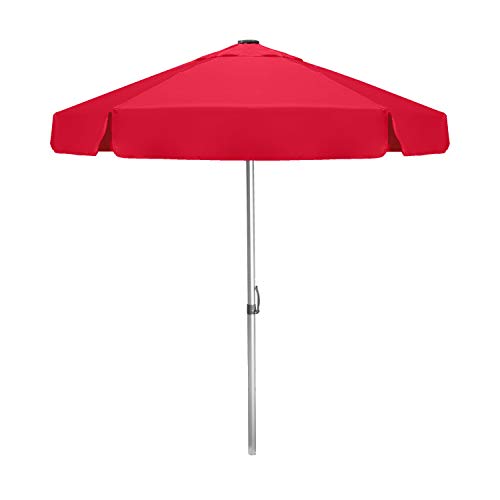 Strombergbrand The Vented Bistro, Large Outdoor Patio Umbrella with Tilt Adjustments, Café Style Market Umbrella, Patented Construction, Commercial Quality Heavy Duty Table Top Umbrella, Red