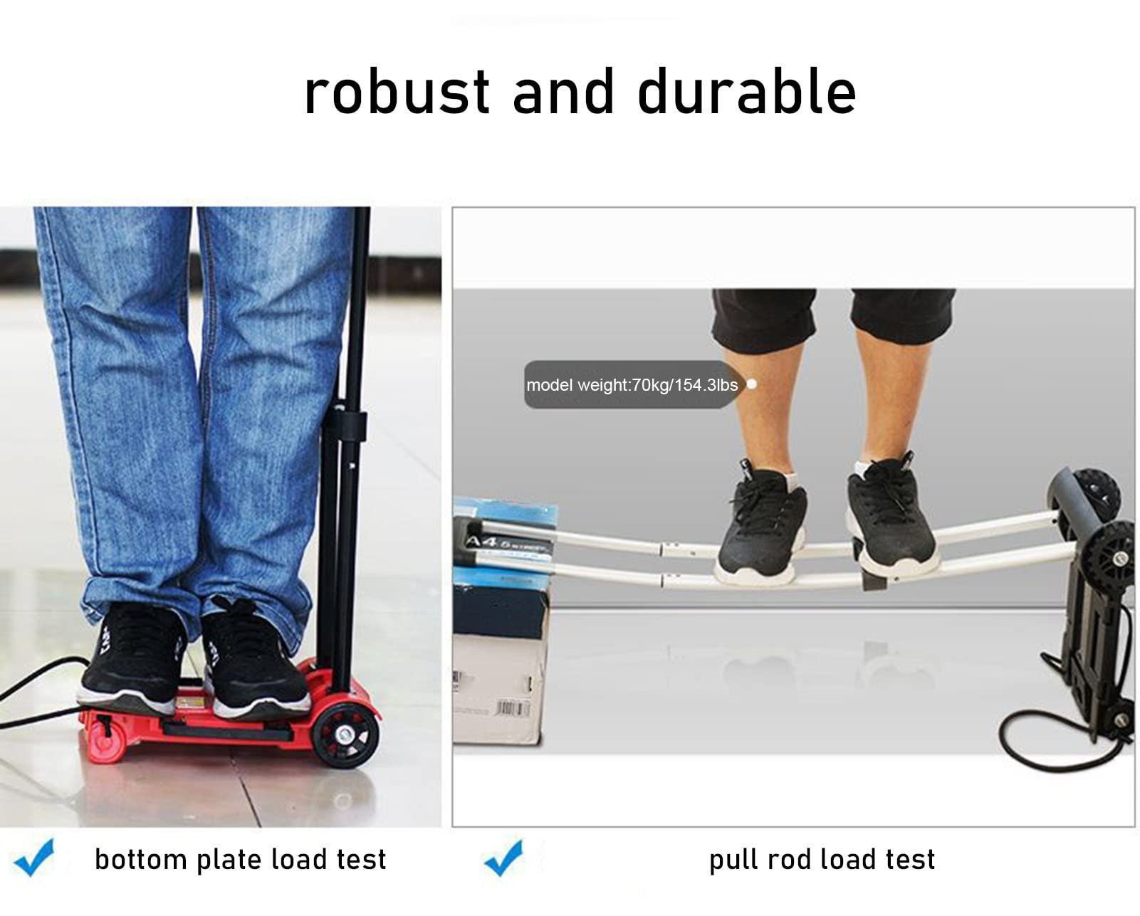 Hand Truck Folding Ultility Cart 55.1lbs Maximum Load Heavy-Duty Luggage Cart Foldable Cart with Telescoping Handle and 2 Rubber Wheels for Travel Moving and Office Use