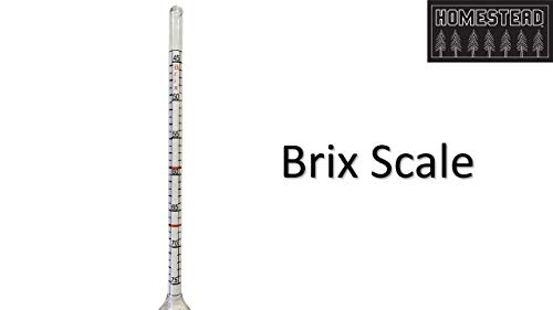 Maple Syrup Hydrometer - Measure Sugar and Moisture Content (Density) of Boiled Sap - Baume and Brix Scale - Calibrated to Create Pure Maple Syrup