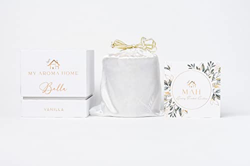 Vanilla Bean | 8 oz | Strong Scented Candles | Natural Soy Candle | Premium Strong Scent | Elegant Glass jar | Metal lid | Designer Gift Box | Long Even Burn | Double Wick