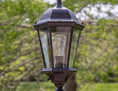 Kenroy Home 93432ORB Villa Waterproof Outdoor Lamp Post Light, Oil-Rubbed Bronze Finish