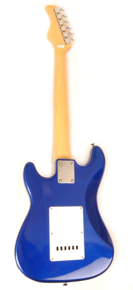Electric Guitar Package 1/2 Size (34 inch) Beginner Blue w/Amp, Strap, and Carry Bag SX RST 1/2 EB