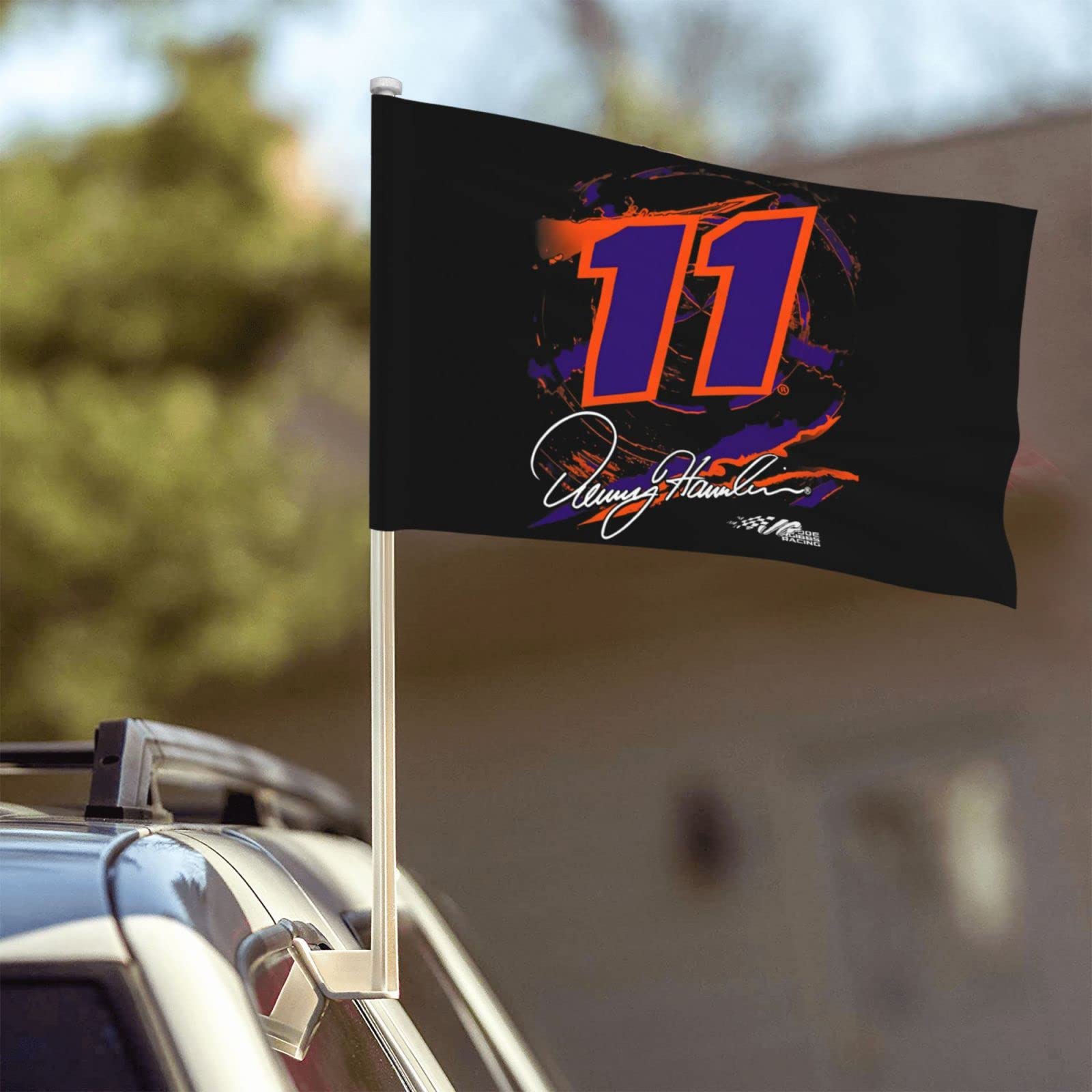 Denny Hamlin 11 Patriotic Car Flag Window Clip On Flag Model 12x18 In