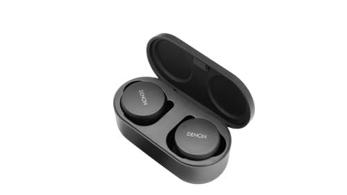 Denon PerL Pro True Wireless Earbuds - Adaptive Active Noise Cancelling, Personalized Sound with Masimo Adaptive Acoustic Technology, Spatial Audio, 32Hr-Battery Life, Wireless Charging, Black