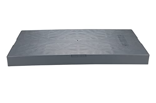 DiversiTech EL1838-3 E Lite Plastic Equipment Pad for HVAC Systems, Outdoor Equipment Mounting Base, Condenser Pad, 18" x 38" x 3", Gray