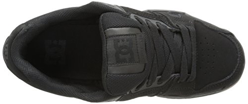 DC Men's Stag Low Top Skate Shoe, Black/Gum, 7 D US