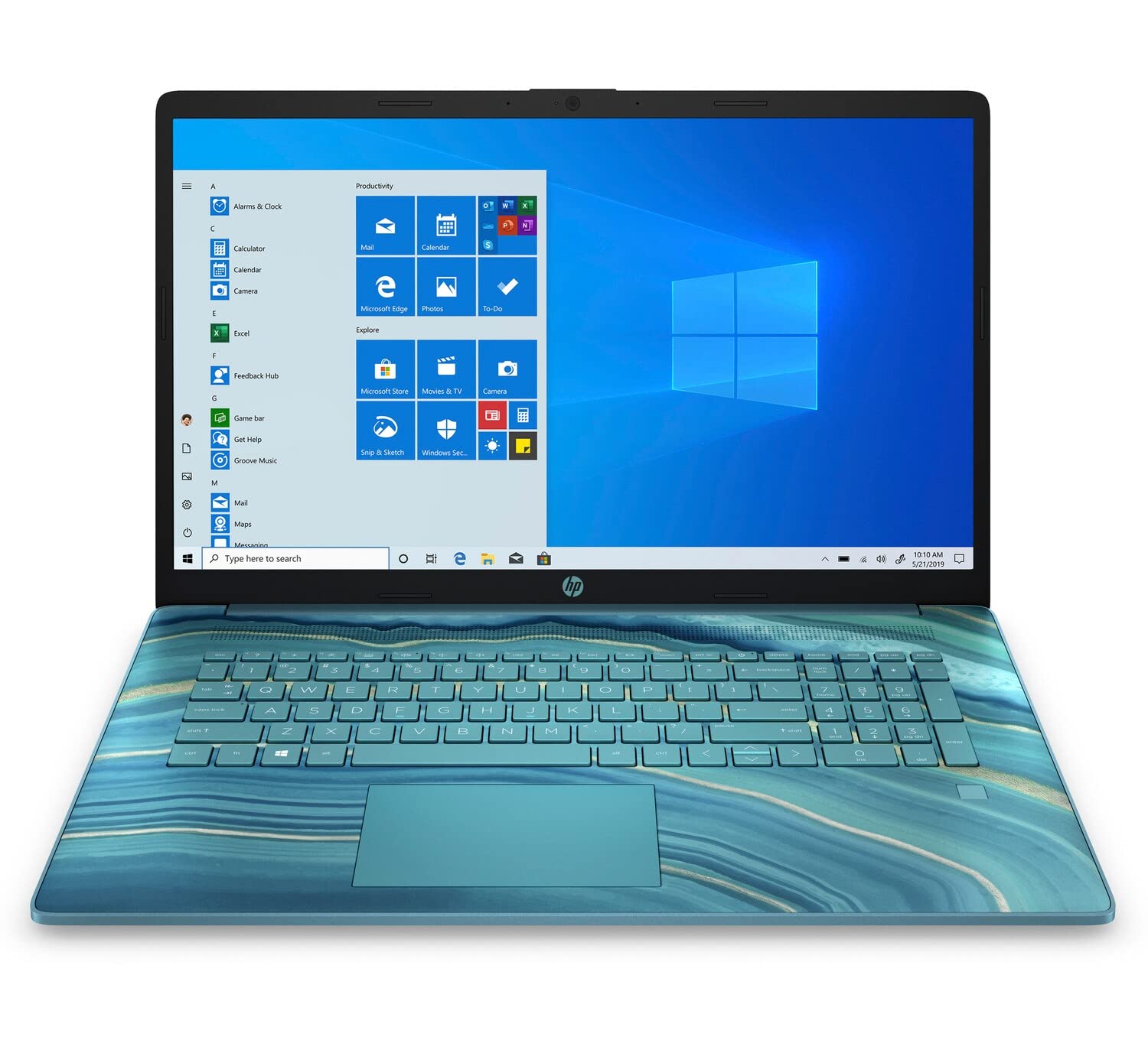 HP Laptop 17-CN0009CY 17.3" HD Touchscreen, Intel Core i3-1125G4, Intel UHD Graphics (8 GB DDR4 RAM, 512 GB SSD Storage) Windows 10 Home, Underwater Teal (Renewed)