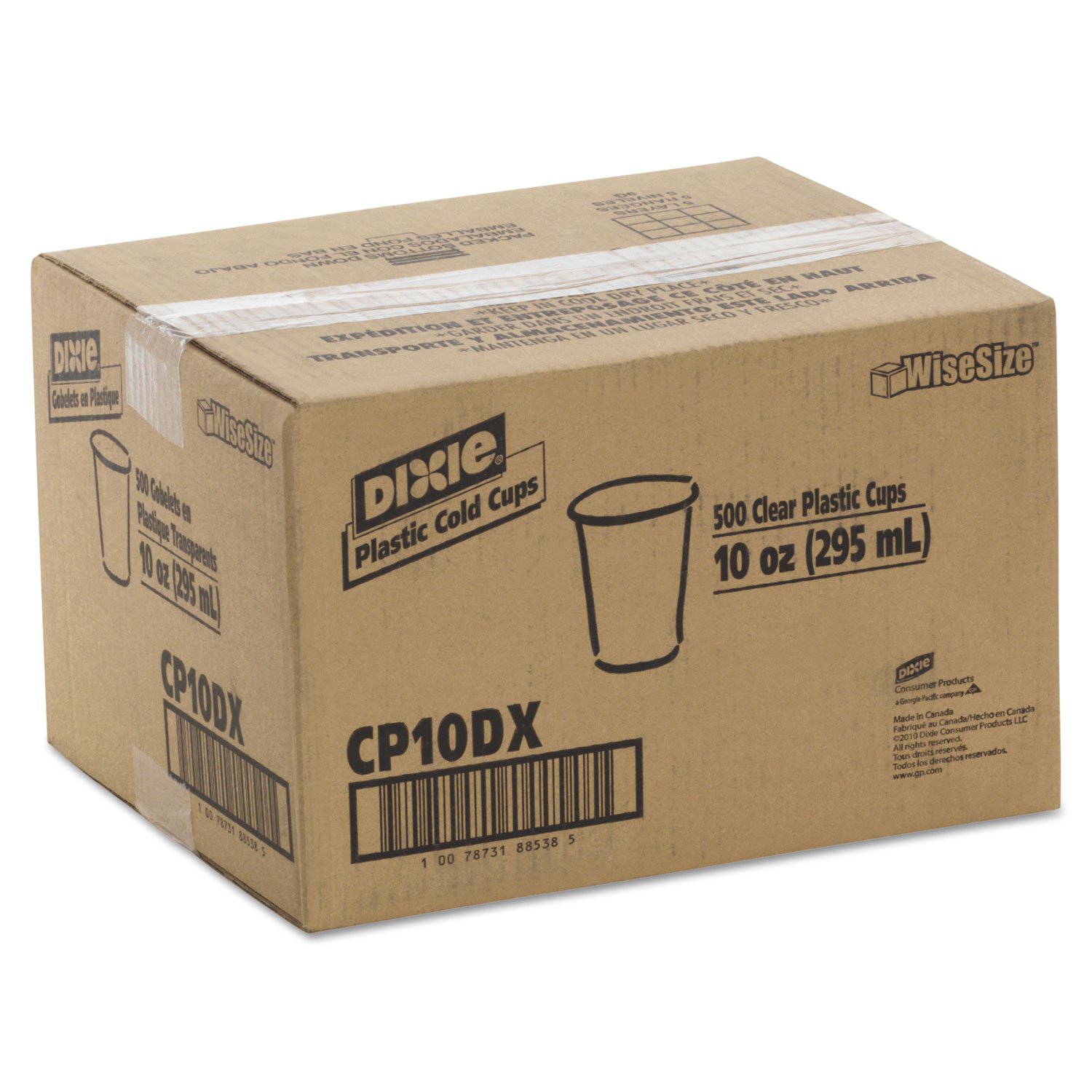 Dixie DXECP10DX Clear Plastic PETE Cups