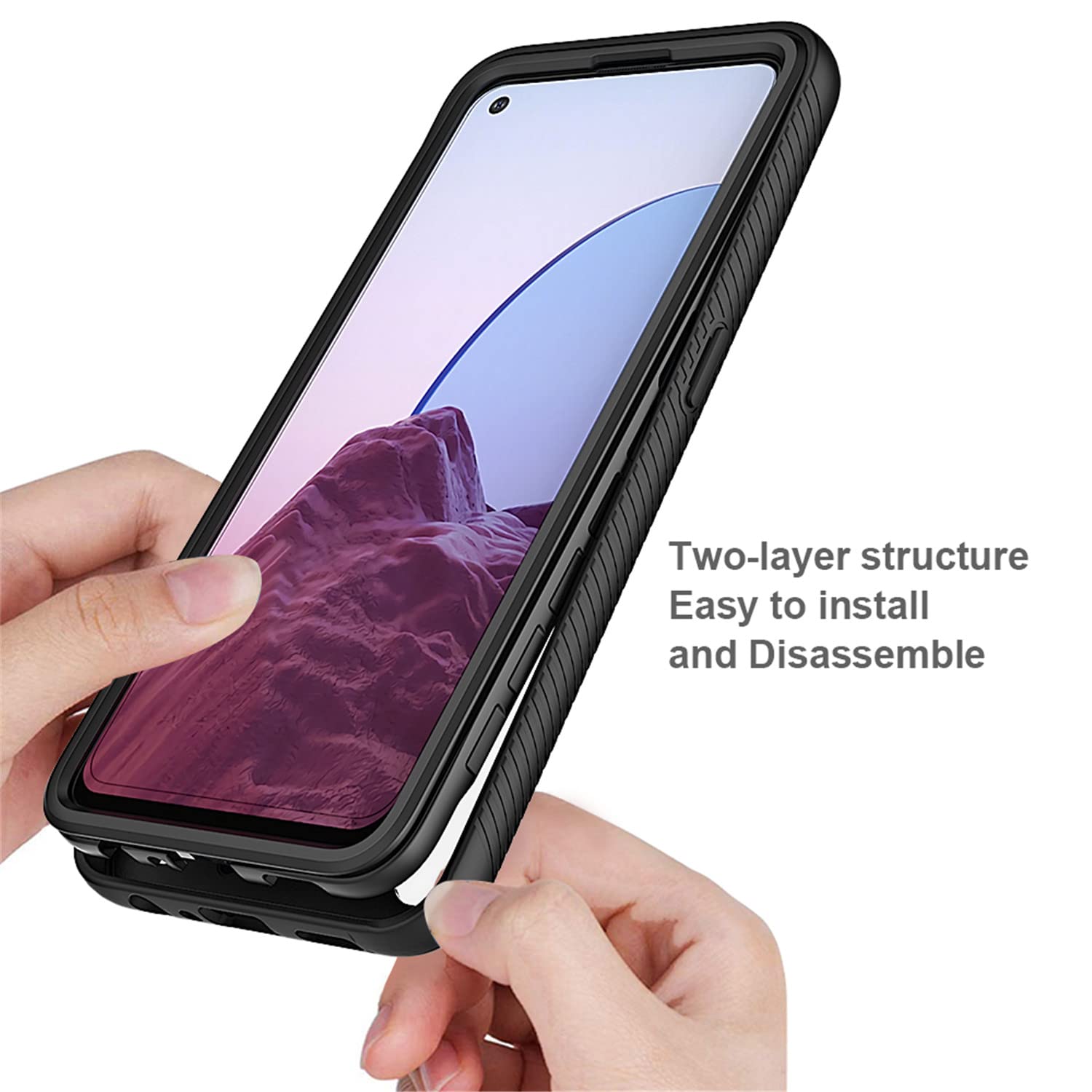 DAMONDY for OnePlus Nord N20 Phone Case, OnePlus Nord N20 5G Case,360 Full Body Protection Rugged Clear Shockproof Case Protective Cover Fit for OnePlus Nord N20 5G -Sky Blue