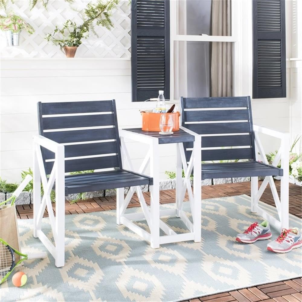 SAFAVIEH Outdoor Collection Ally Rustic Brown Darling Wrought Iron 60.25" Outdoor Tree Bench