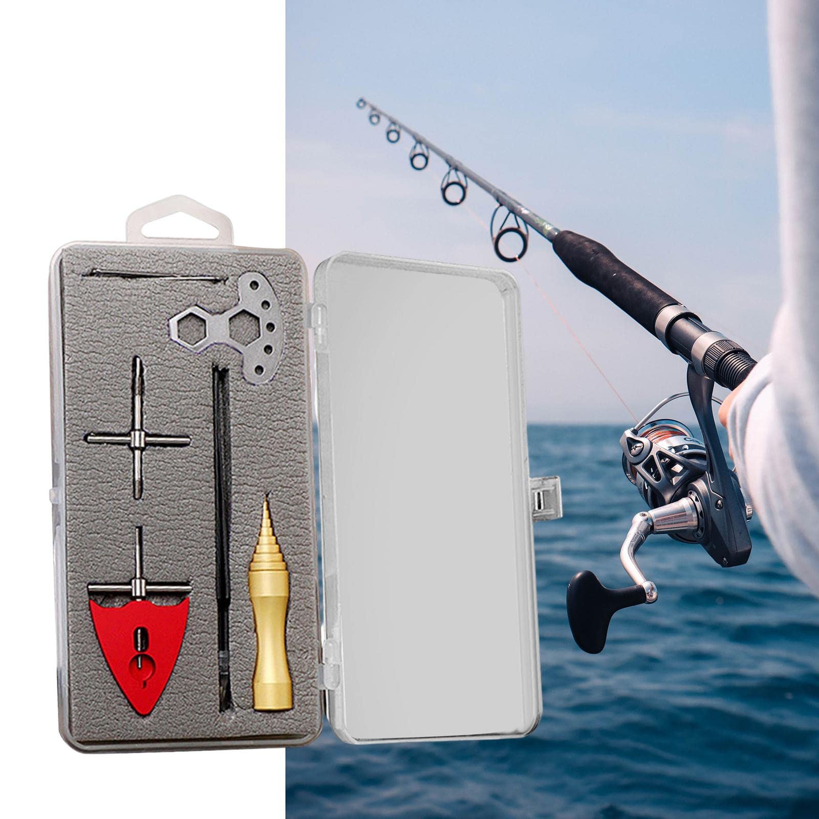 Fishing Reel Removal Tool Easy to Use Multifunction DIY Modified Tool Maintenance Fishing Wheel Spool Disassembly Set for Outdoor Activities