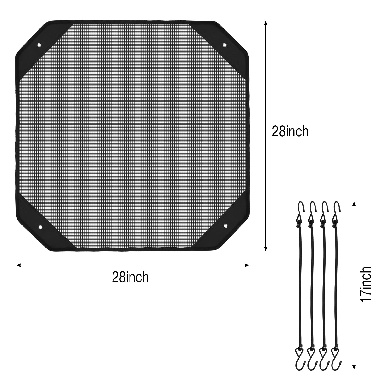 HOXHA Air Conditioner Cover for Outside Units, Durable Mesh Cover, Top Universal Outdoor Conditioner Defender, 28"×28"