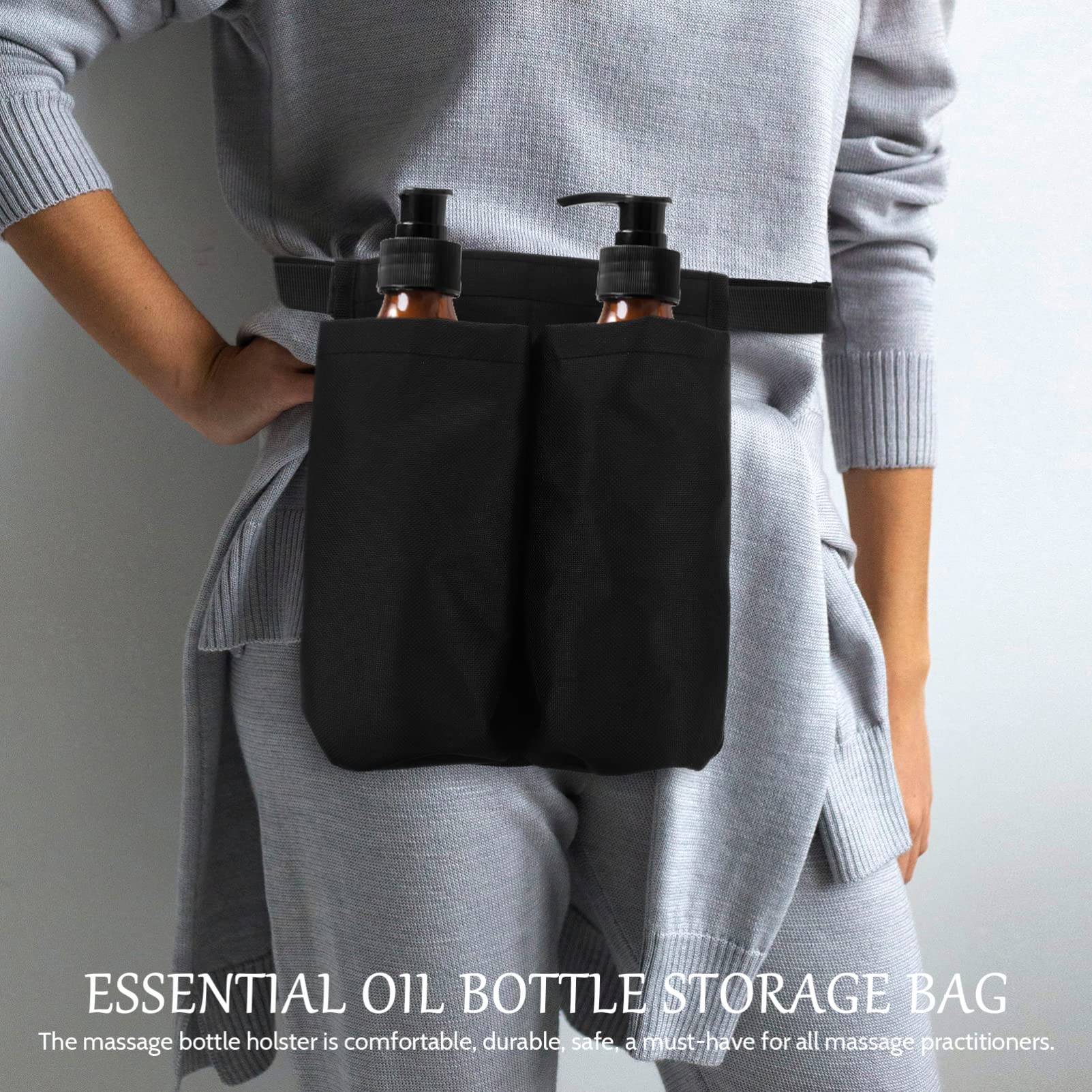 GLEAVI Masseur Fanny Pack Massage Bottle Message in a Bottle Kit Massage Oils Massage Bolster Bottle Pouch Portable Tool Kit Portable Massage Oil Bag Cuff Lotion