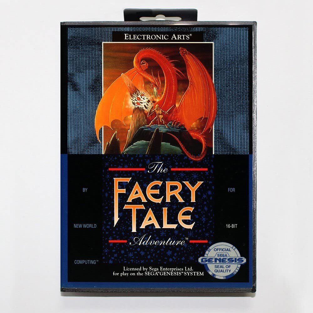 Faery Tale Adventure Game Cartridge 16 Bit MD Game Card With Retail Box For Sega Mega Drive For Genesis (Black)