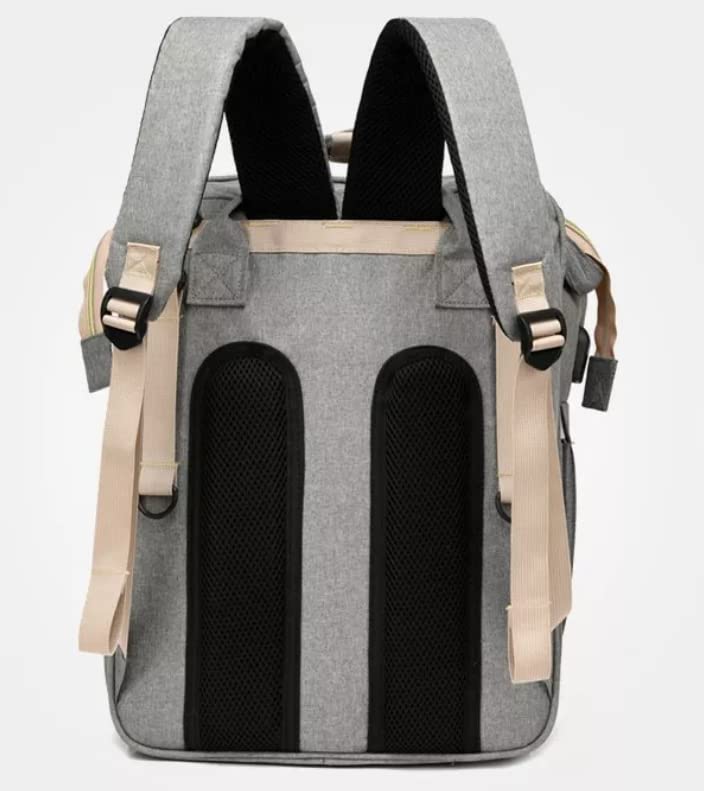 KLEINER Diaper Bag Backpack, Diaper bag, Baby diaper bag, Baby Diaper Backpack, Backpack Diaper tote with pacifier compartment and USB charging cord (Gray)