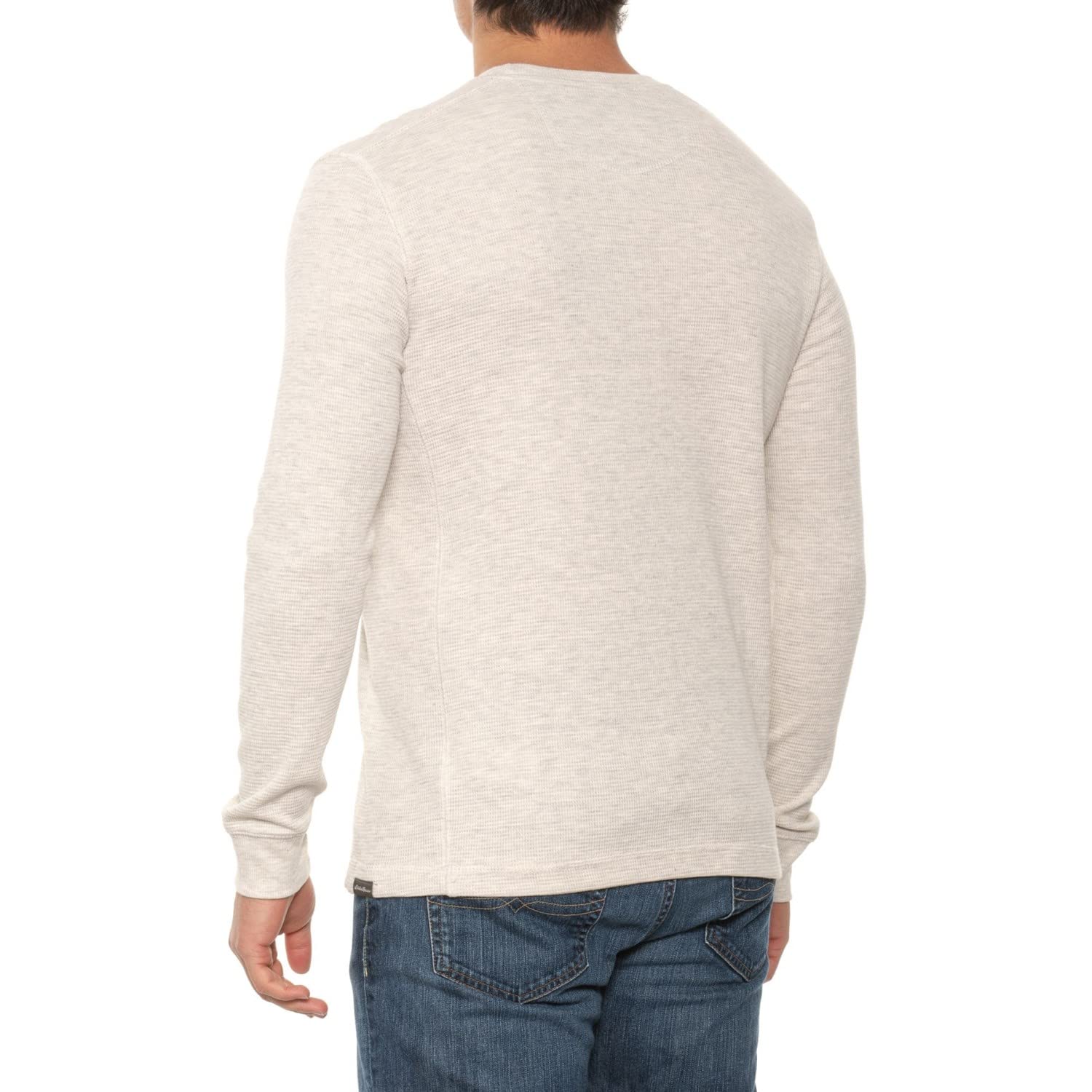 Eddie Bauer Men's Eddie's Favorite Ultrasoft Thermal Crew, Ivory Heather, X-Large
