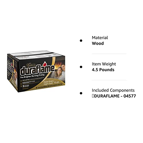 Duraflame Cowboy 252803 4.5 lbs Gold Fire Log - Pack of 6