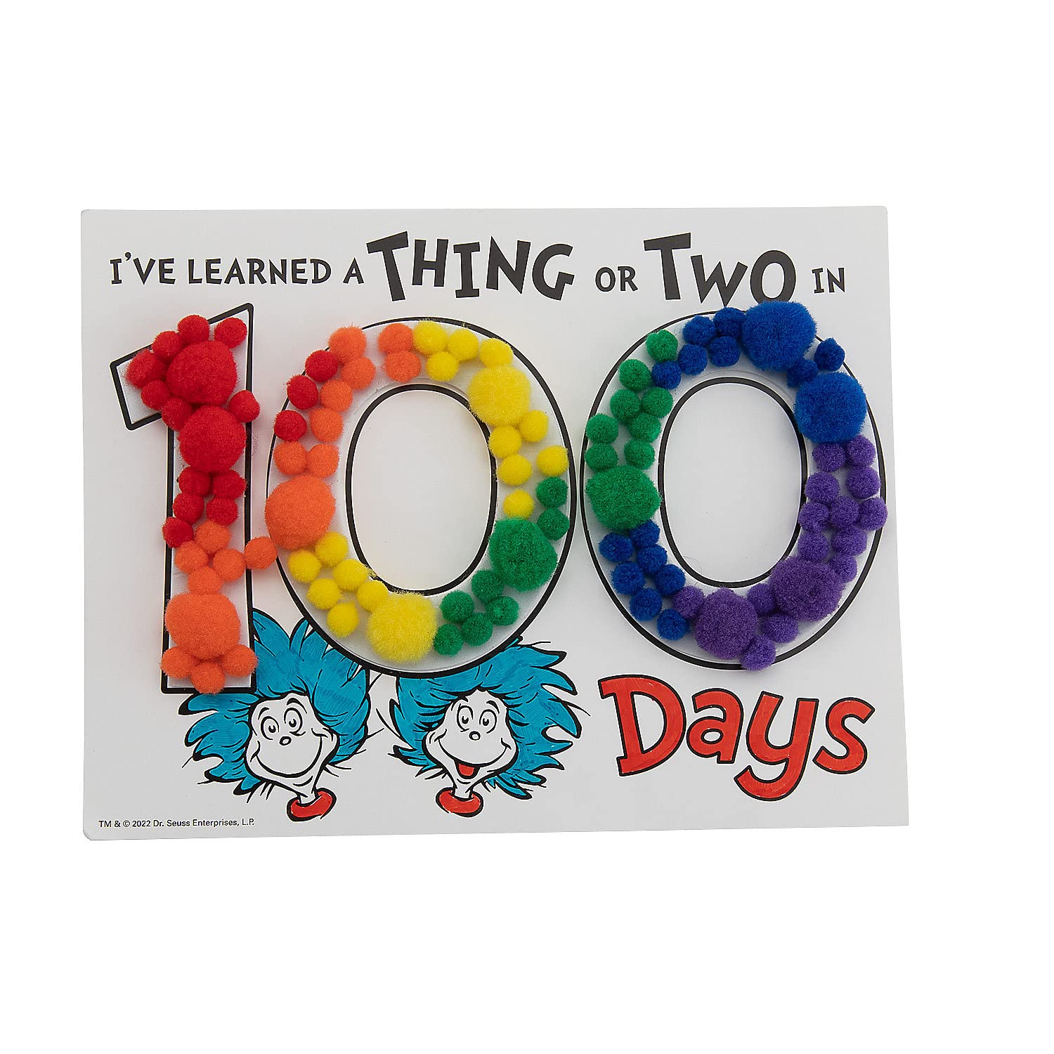 Dr. Seuss Thing 1 & Thing 2 100th Day of School Craft Kit - Makes 12