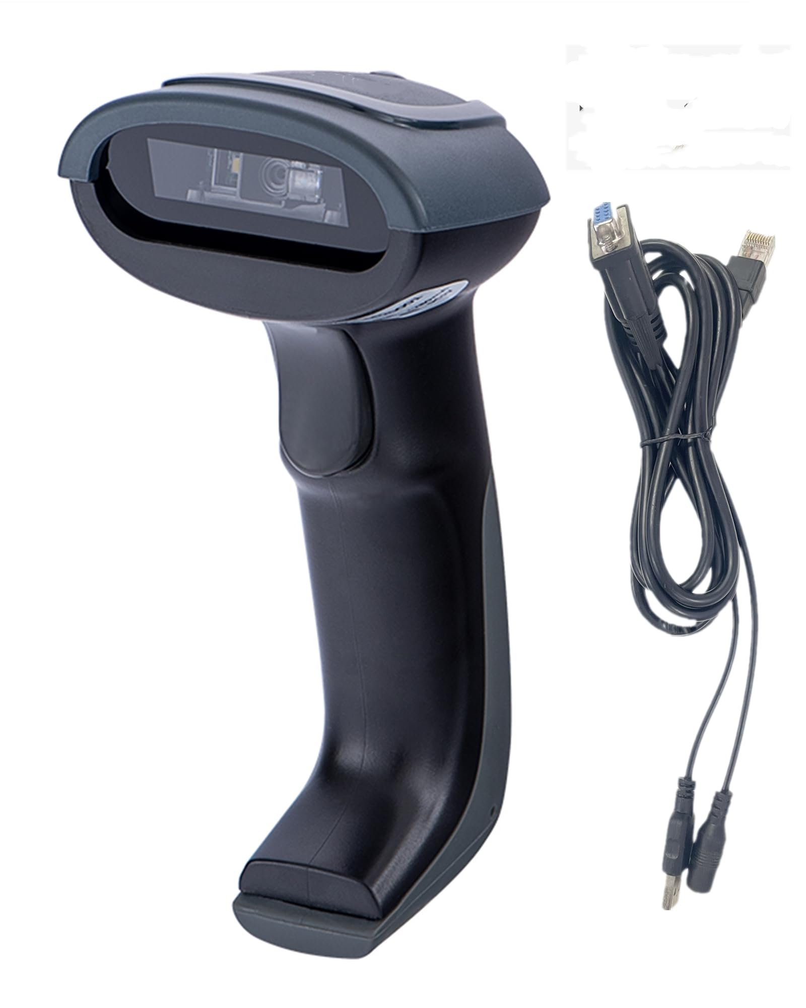 Perfiware HS1000 Barcode Scanner for Cash Register with πππ«π’ππ₯ ππ¨π§π§ππππ’π¨π§, DC 2.1 or USB Cable for Power Supply,Serial Port for Data Transmission,πππ«π’ππ₯ Barcode Scanner