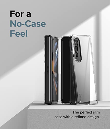 Ringke Slim [Anti-Yellowing Material] Compatible with Samsung Galaxy Z Fold 4 5G Case (2022) for Minimalist Yet Sturdy, Solid Sleek Transparent Cover with Non-Slip Pad for Galaxy Z Fold4 - Clear