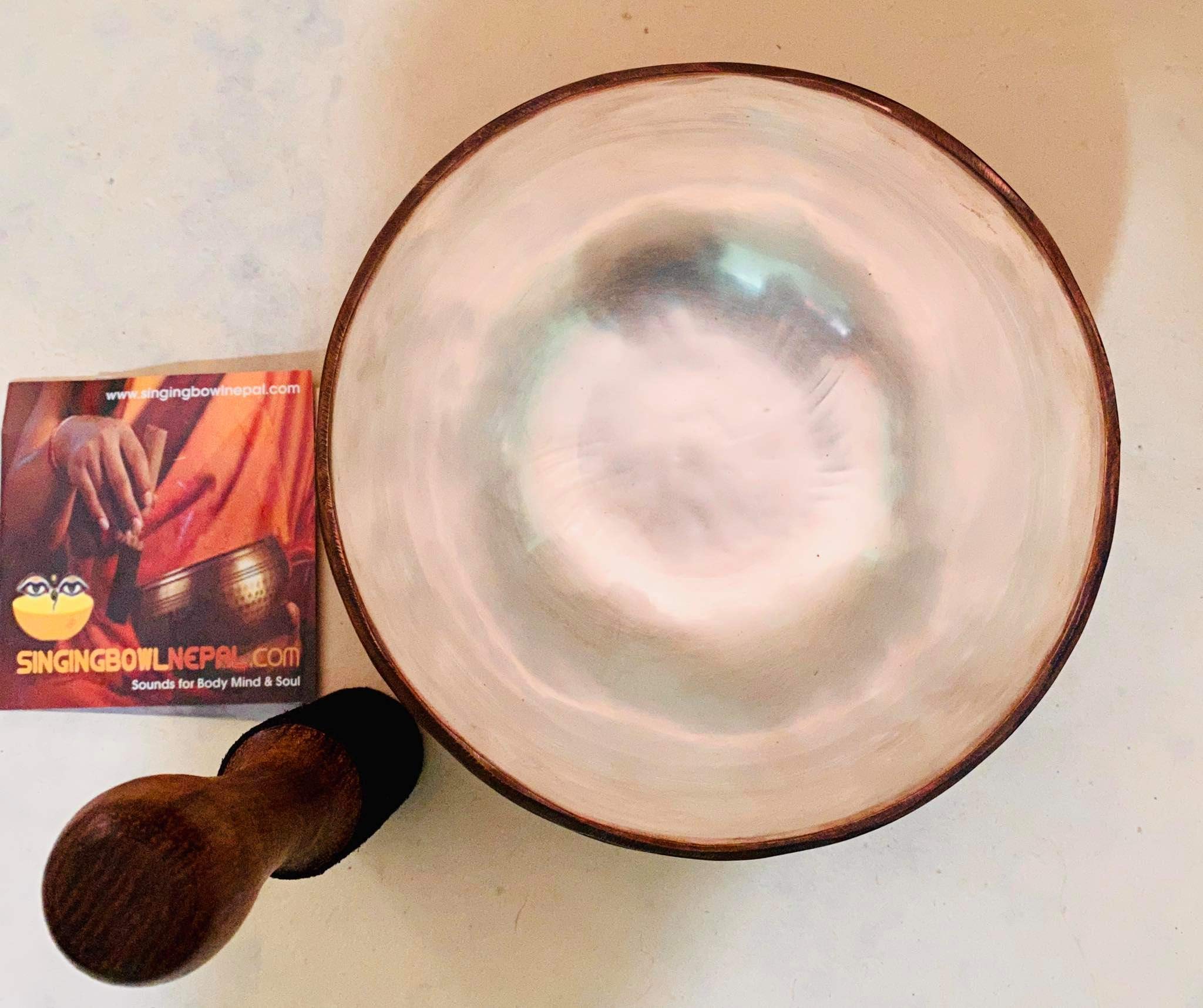 Sacral Chakra and the Sexual Chakra D Note Auntic Hand Hammered Tibetan Meditation Singing Bowl 6.5 Inches - Yoga Old Bowl By Singing Nepal
