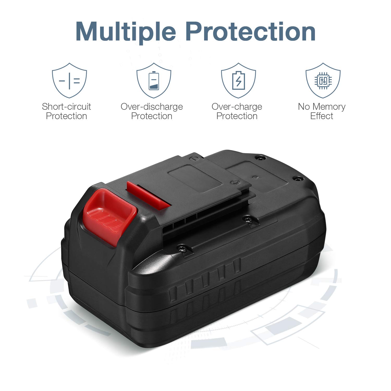 Dutyone 2 Pack 3700mAh Replacement Battery Compatible with Porter Cable 18V Cordless Power Tools PC18B PCC489N PCMVC PCXMVC PCC489N PC18BL PC18BLX PC18BLEX PC18B-2 18-Volt Ni-CD Batteries