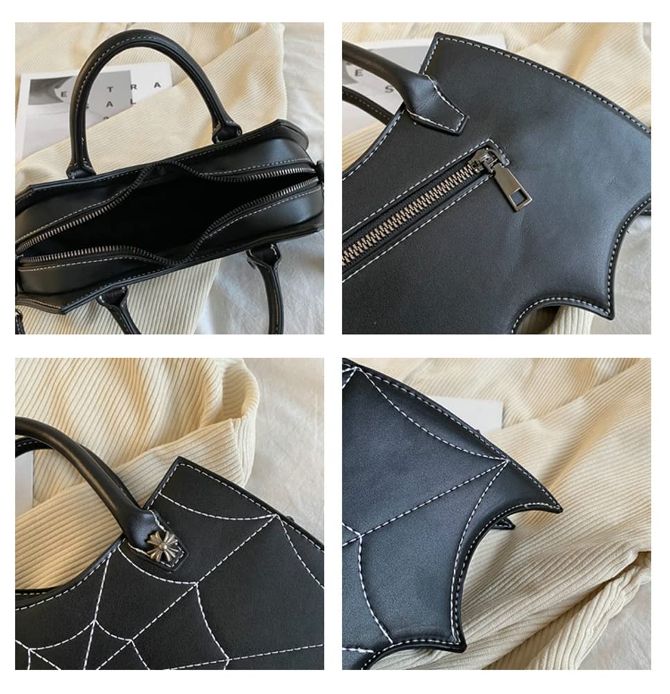 Halloween Bat Wing Shoulder bag Purse Novelty Spider Web Crossbody Bags Halloween Trick or Treat Purse