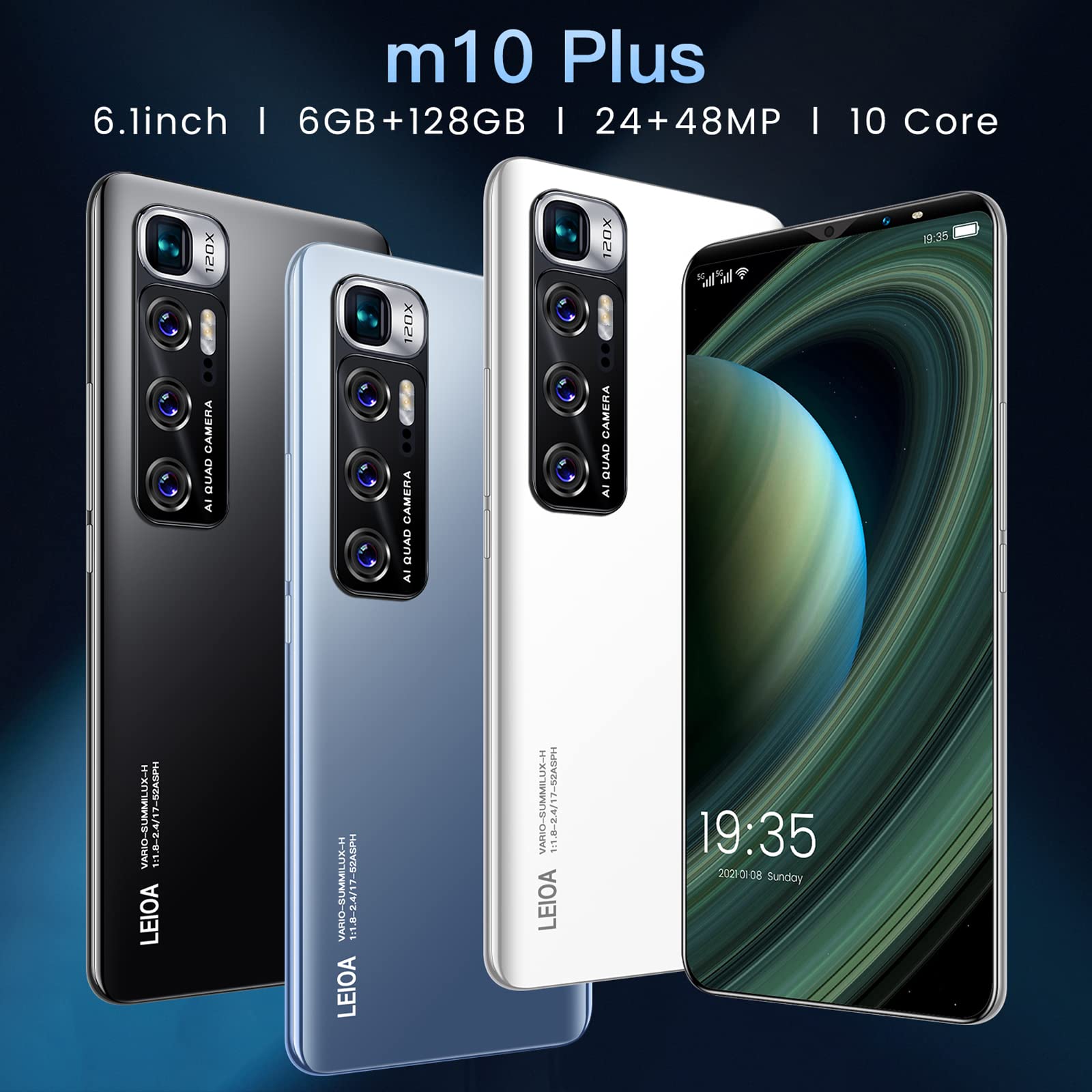 GLCMN Smart Phone,Android 6.1 Dual Card Dual Standby Card Expansion Resolution 854 * 480 Multi-Language Support M10 Plus-C