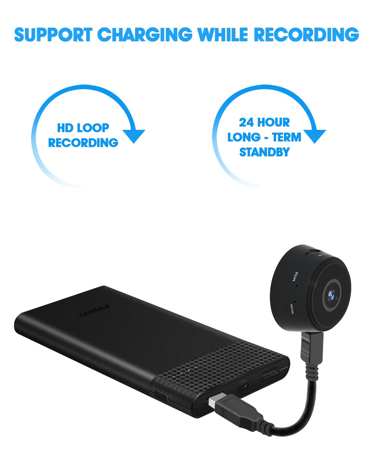 Kestanlora Mini Camera WiFi Hidden Camera Wireless Spy Cam with Night Vision Nanny Cam HD 1080P Home Security and Indoor